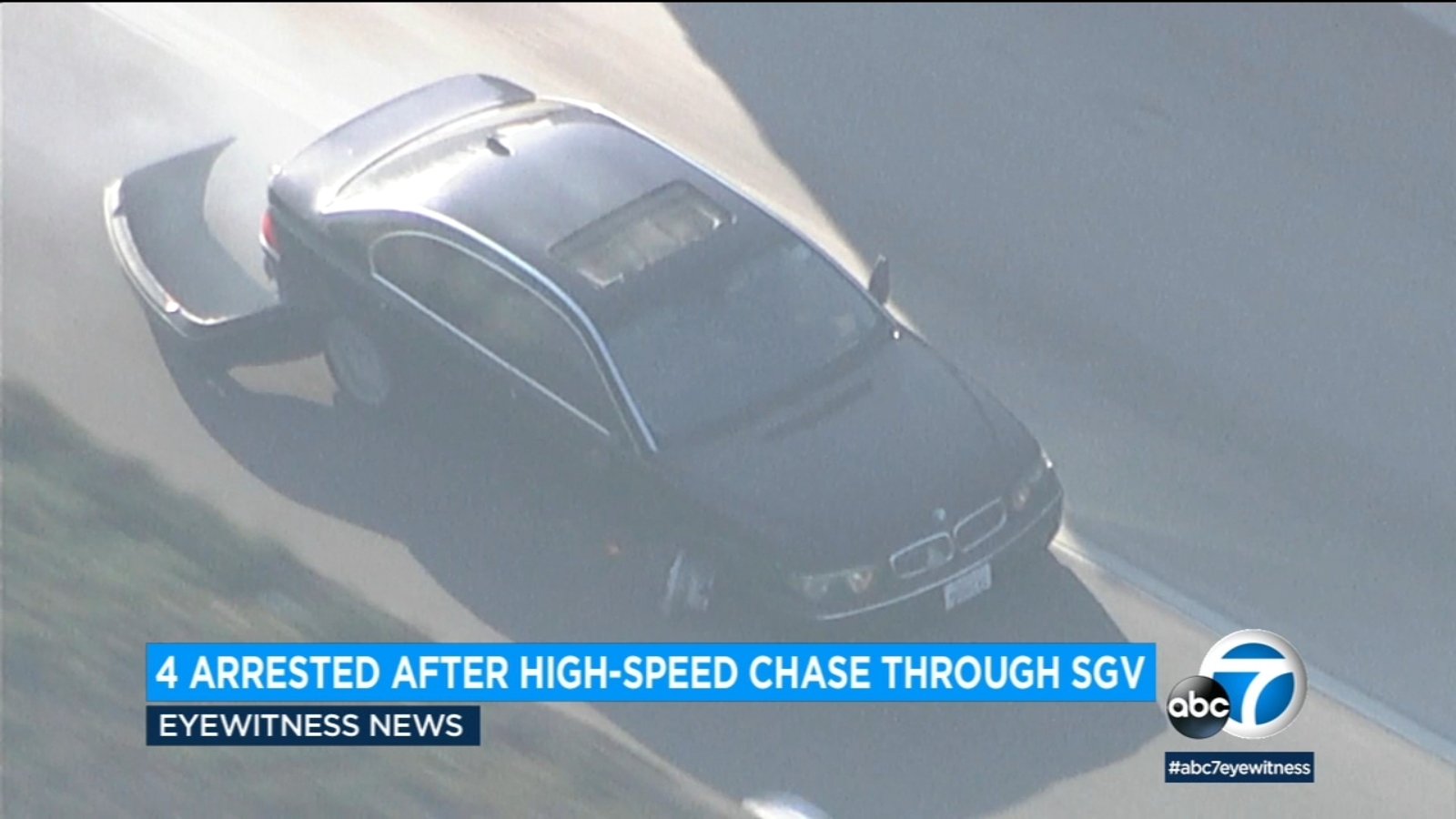 Chase suspects slam BMW into semi at end of high-speed pursuit; 4 taken ...