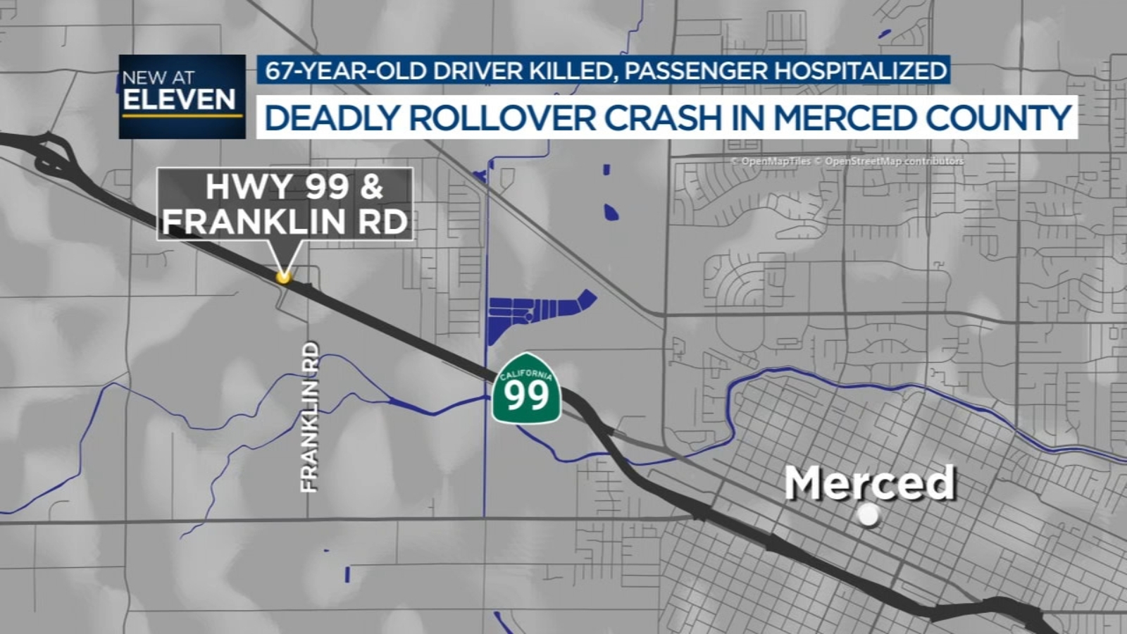 67-year-old man killed in single-car crash in Merced County, CHP says ...