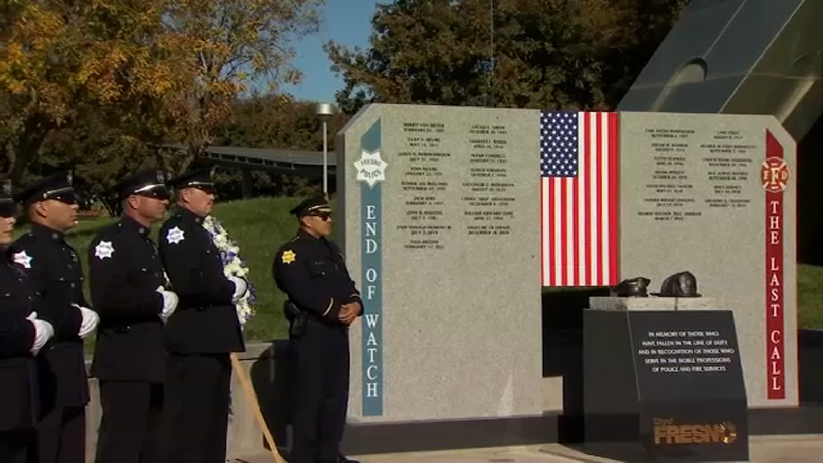 First responders memorialized in front of Fresno City Hall - ABC30 Fresno