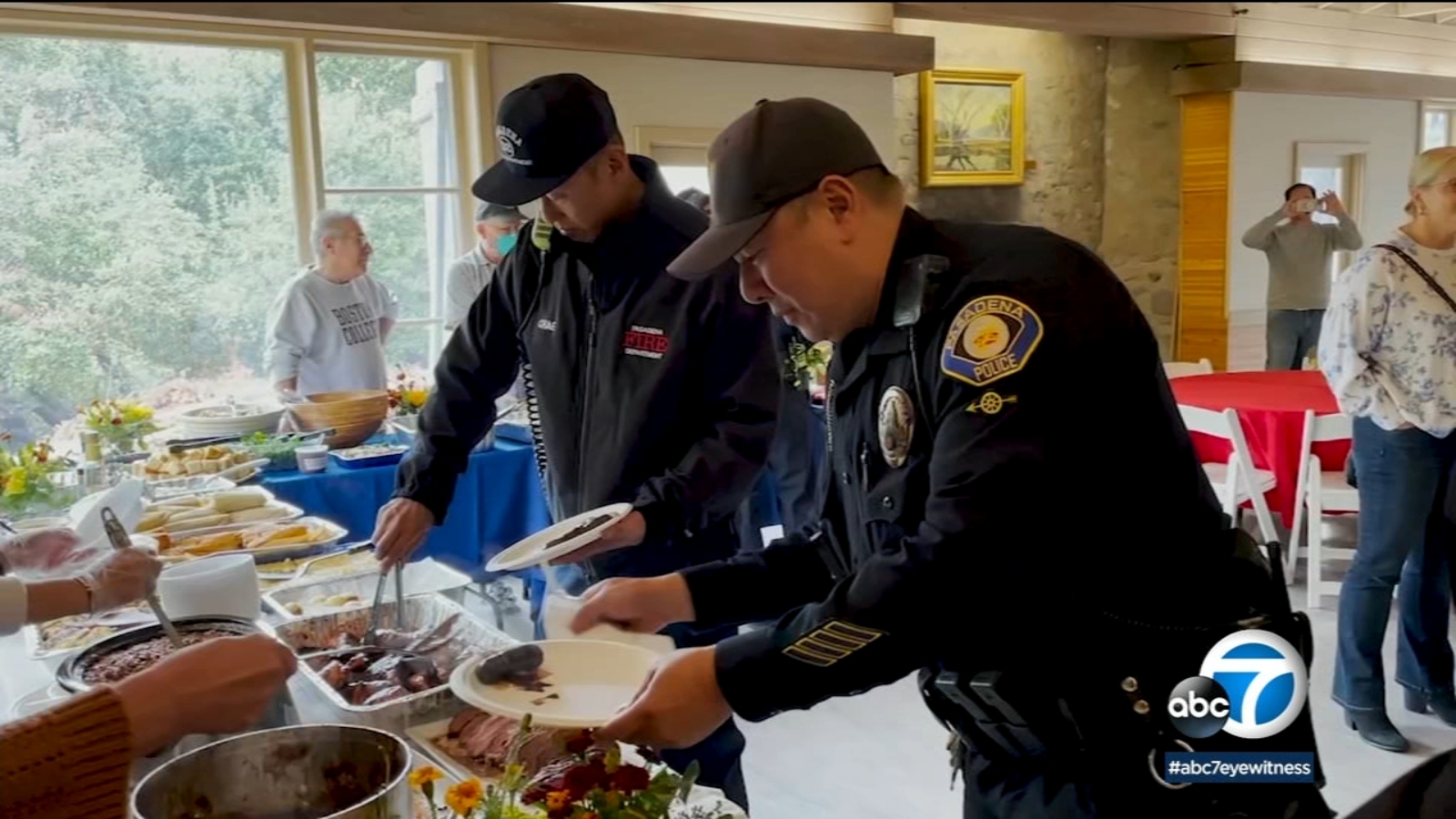 Pasadena first responders honored at local BBQ - ABC7 Los Angeles