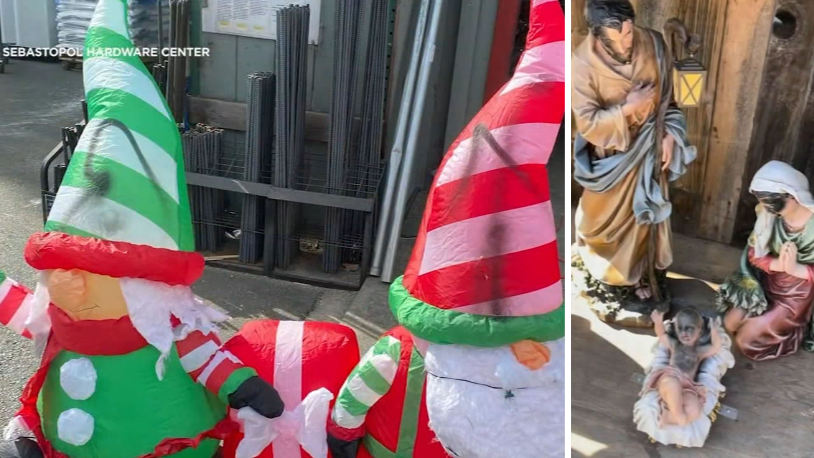 Sebastopol hardware store's holiday display vandalized, nativity scene ...