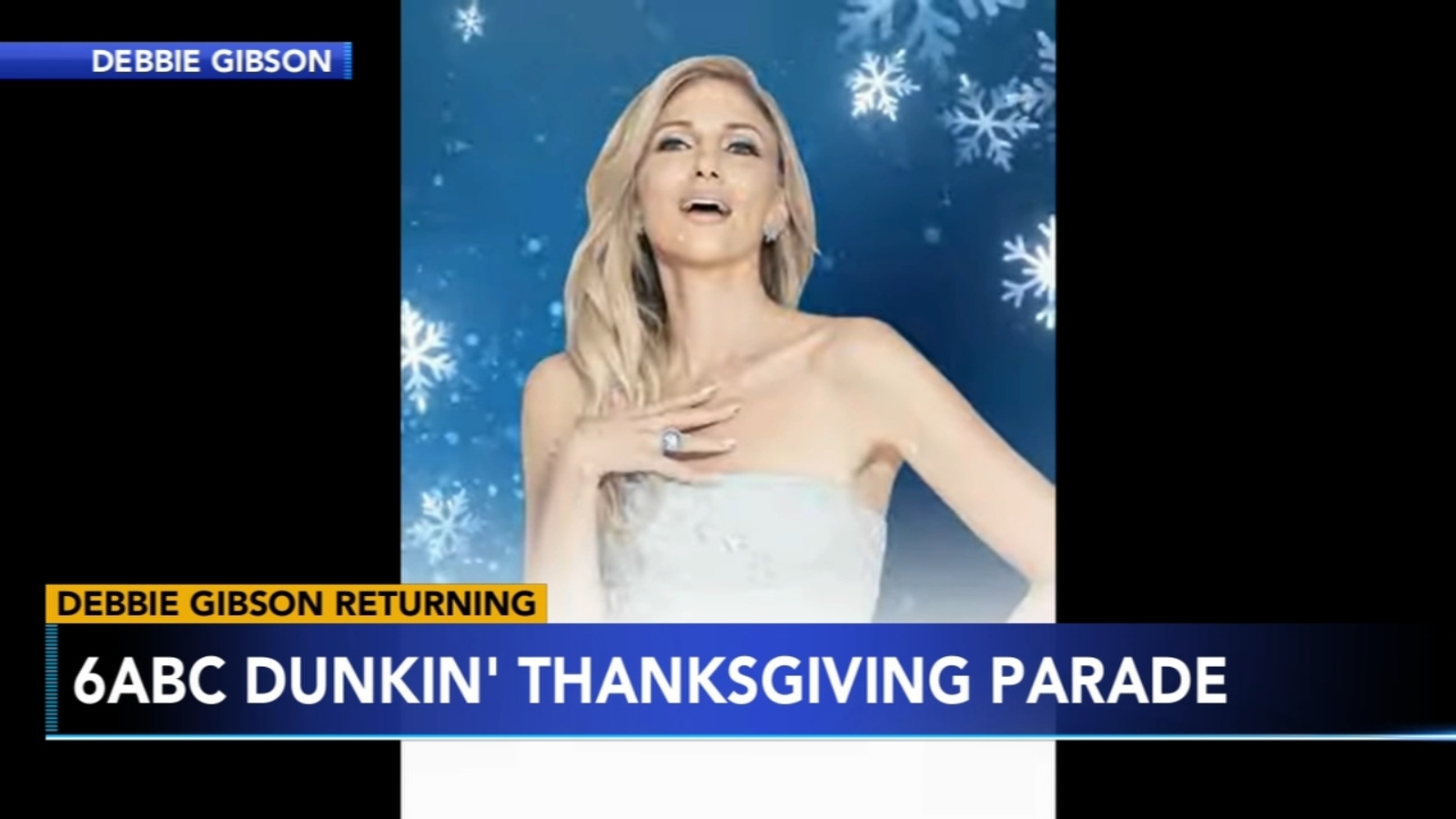 Debbie Gibson Performing new Christmas song in 6abc Dunkin ...