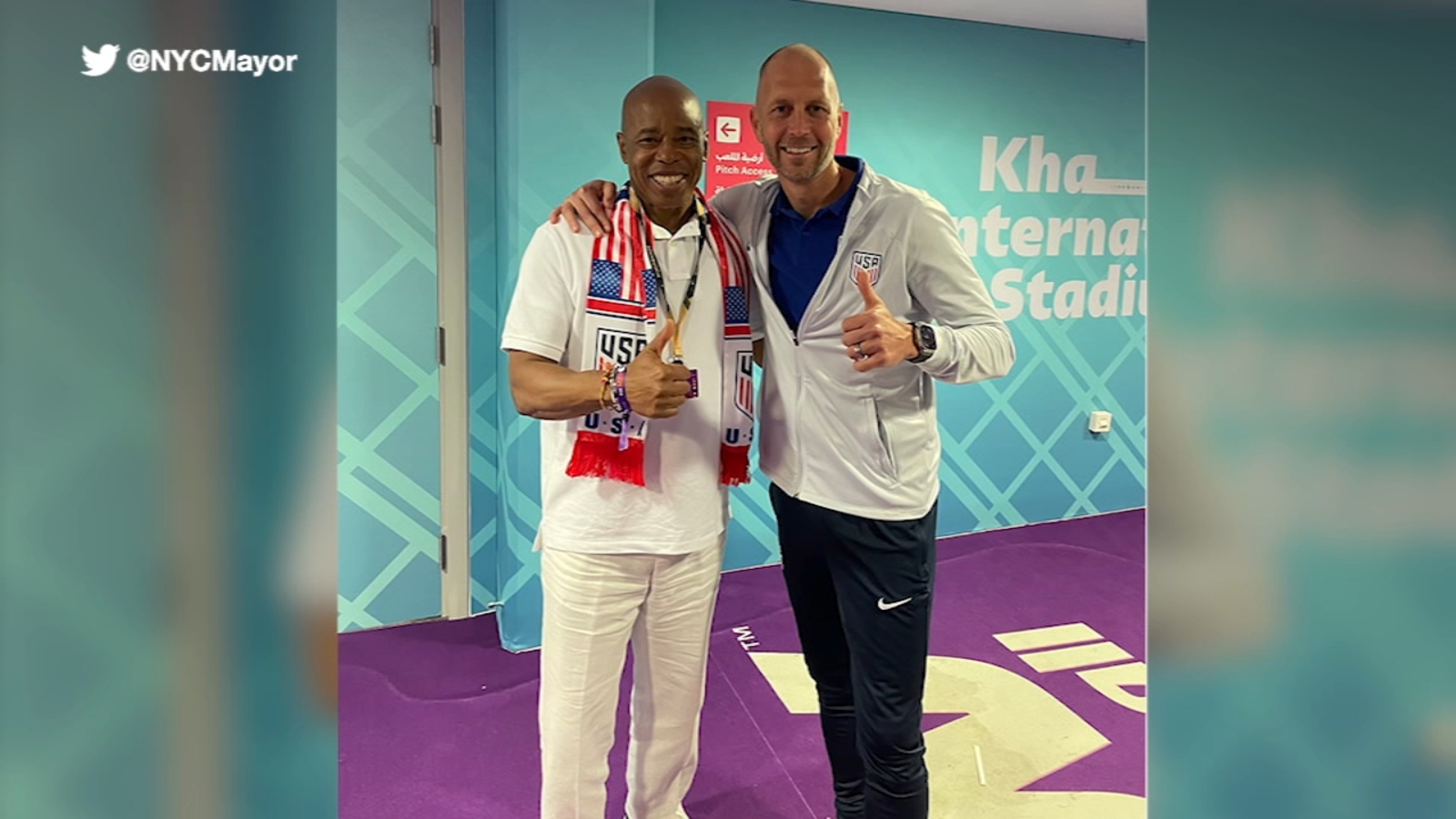 Mayor Eric Adams heads back to NYC from Qatar after attending FIFA ...