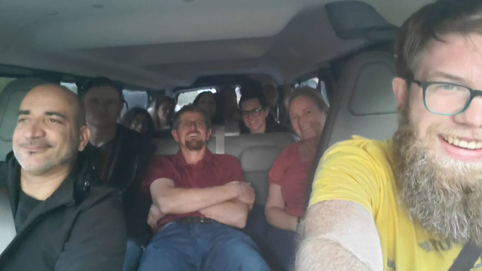 13 stranded strangers went on a road trip after their flight was ...