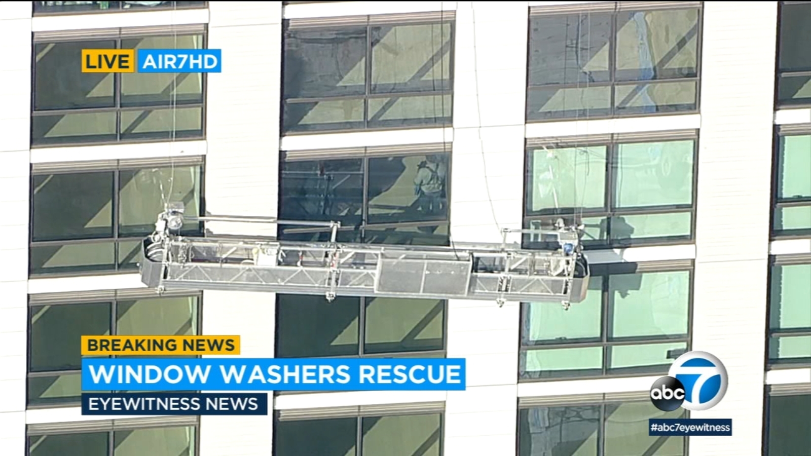 Window washers rescued from DTLA high-rise after platform's motor ...