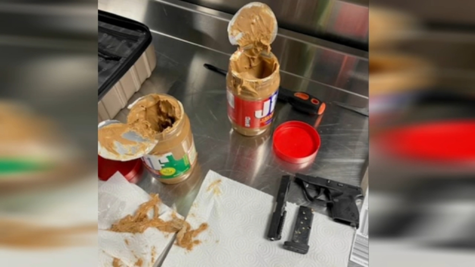 TSA officers find two jars of peanut butter containing handgun parts at ...