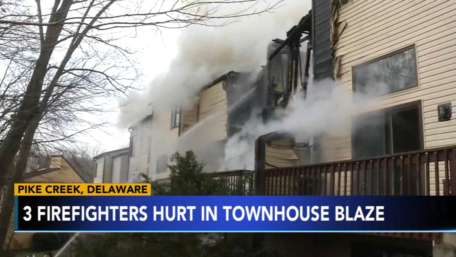 3 firefighters taken to hospital following townhouse fire in Pike Creek ...