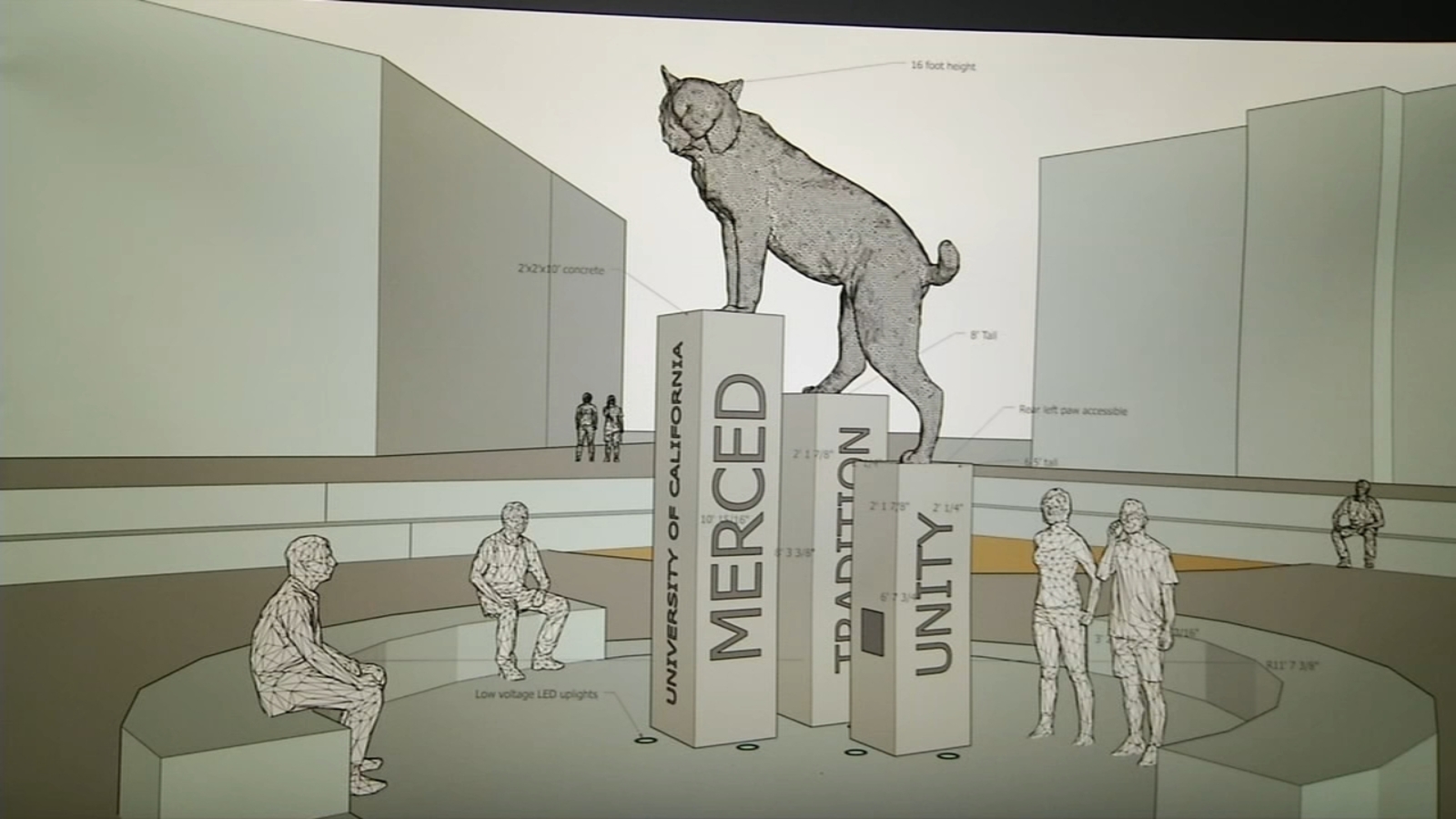 UC Merced announces new bobcat sculpture 'Big Rufus' - ABC30 Fresno