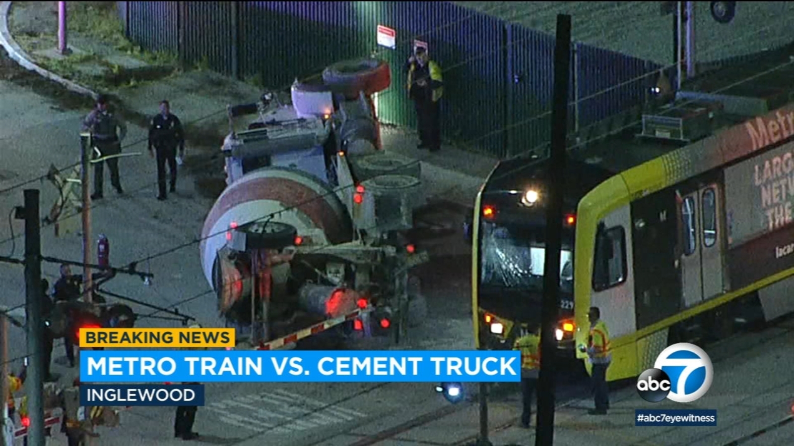 Inglewood crash: Cement truck collides with K Line Metro train in ...