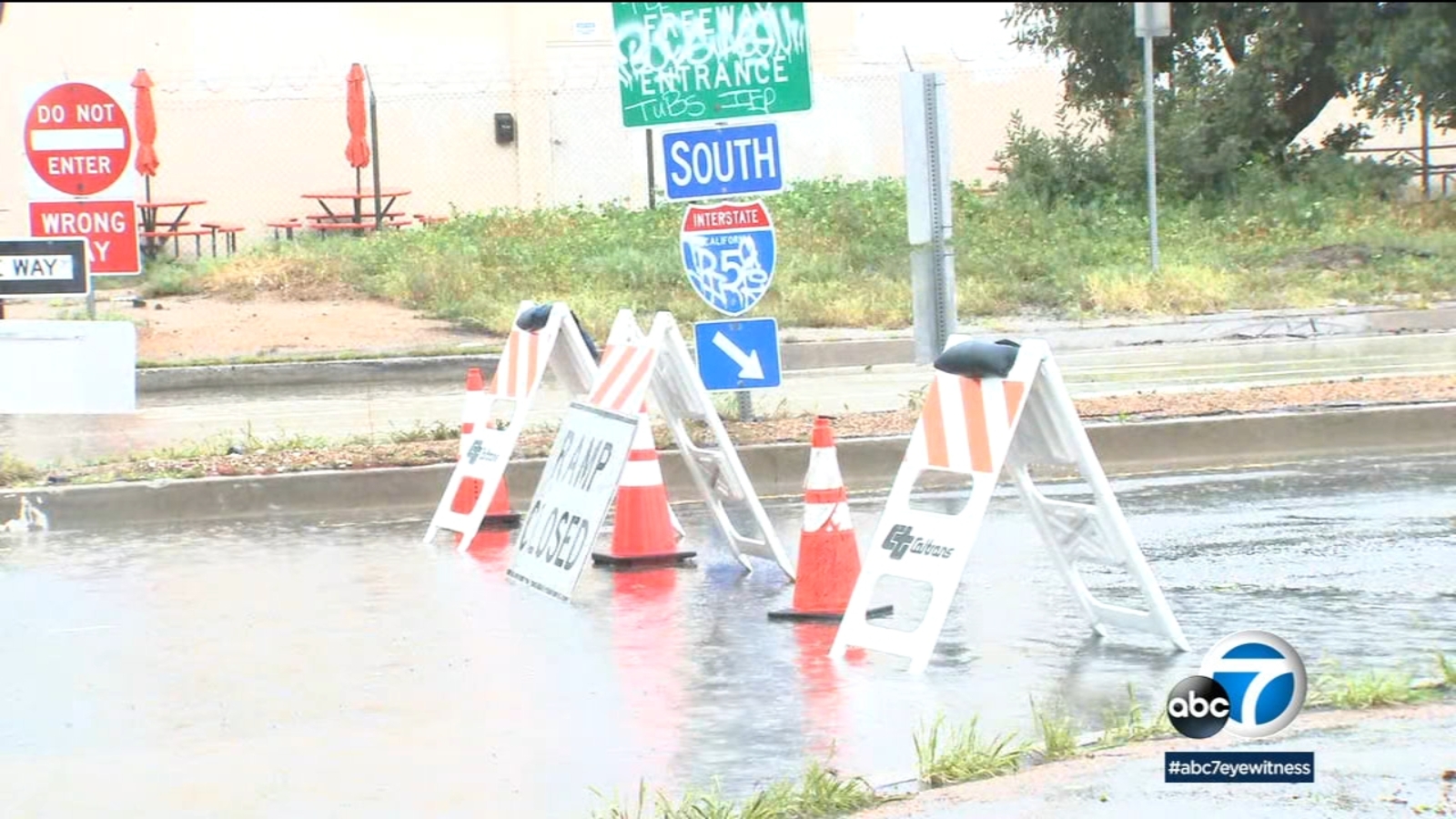 Flooding temporarily shuts down 5 Freeway in Atwater Village and Sun ...