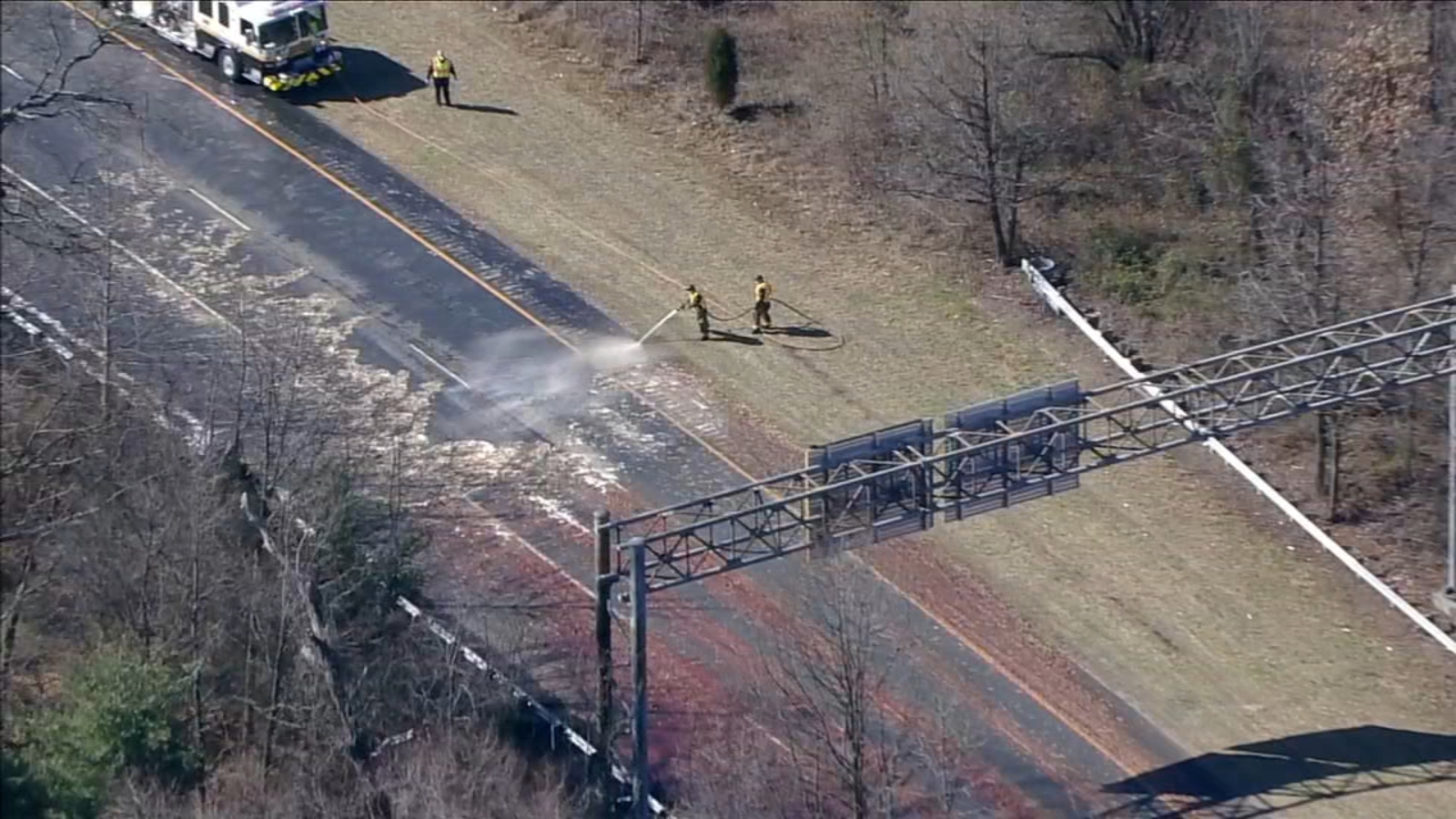 Dump truck spills chicken waste on northbound Route 55 in Deptford ...