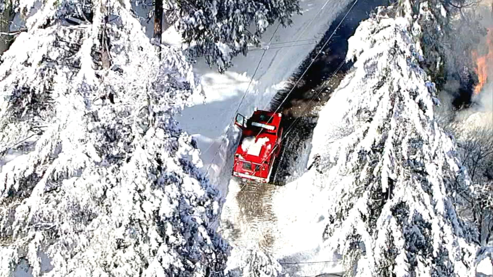 San Bernardino Mountains: Firefighters use snowcats to reach scene of ...