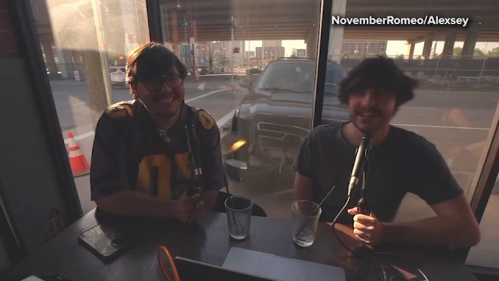 Podcasters Nathan Reeves, Aleksey Reyes caught on camera as SUV crashes ...