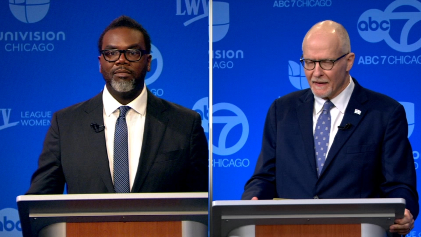 Chicago mayoral debate turns heated as Paul Vallas, Brandon Johnson ...
