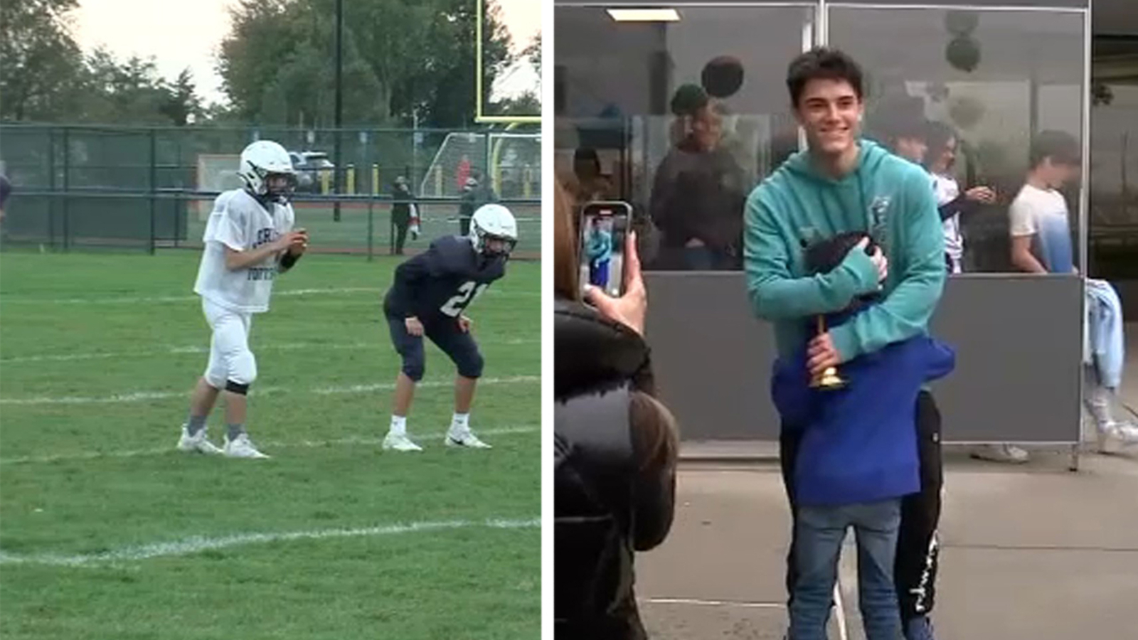 Jericho High School quarterback Brandt Morgan met with huge celebration ...
