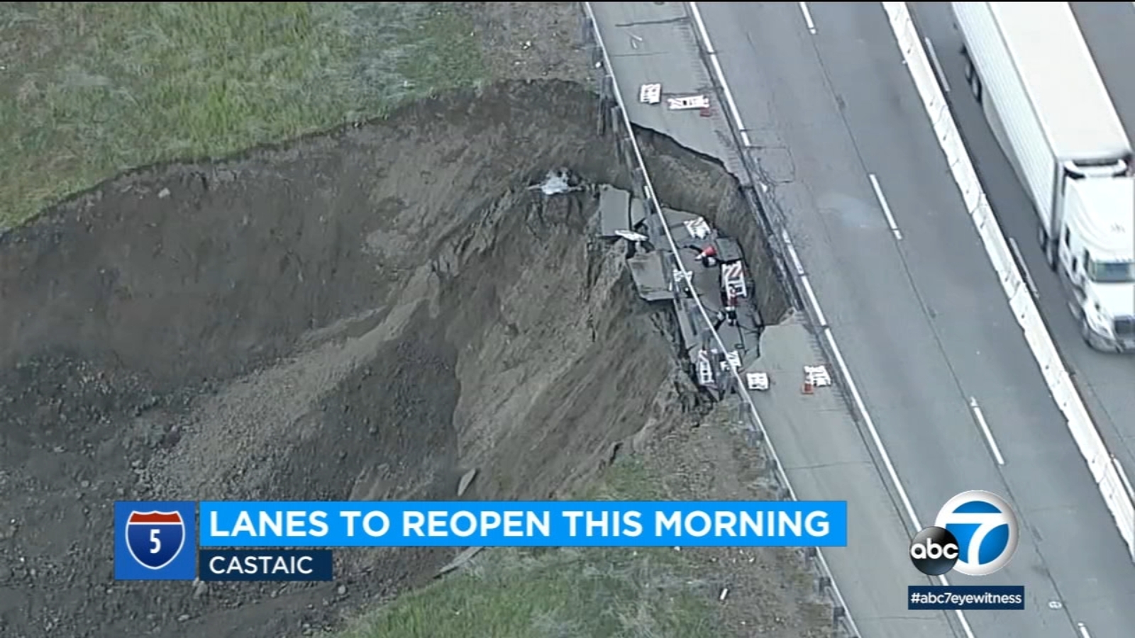 Grapevine section of 5 Freeway to be open Sunday before another night ...