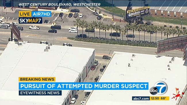 Los Angeles police chase today: LAPD chase murder suspect for 2 hours ...