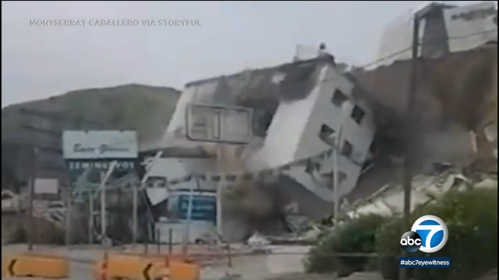Caught on video: Building in Tijuana, Mexico tumbles onto road below ...