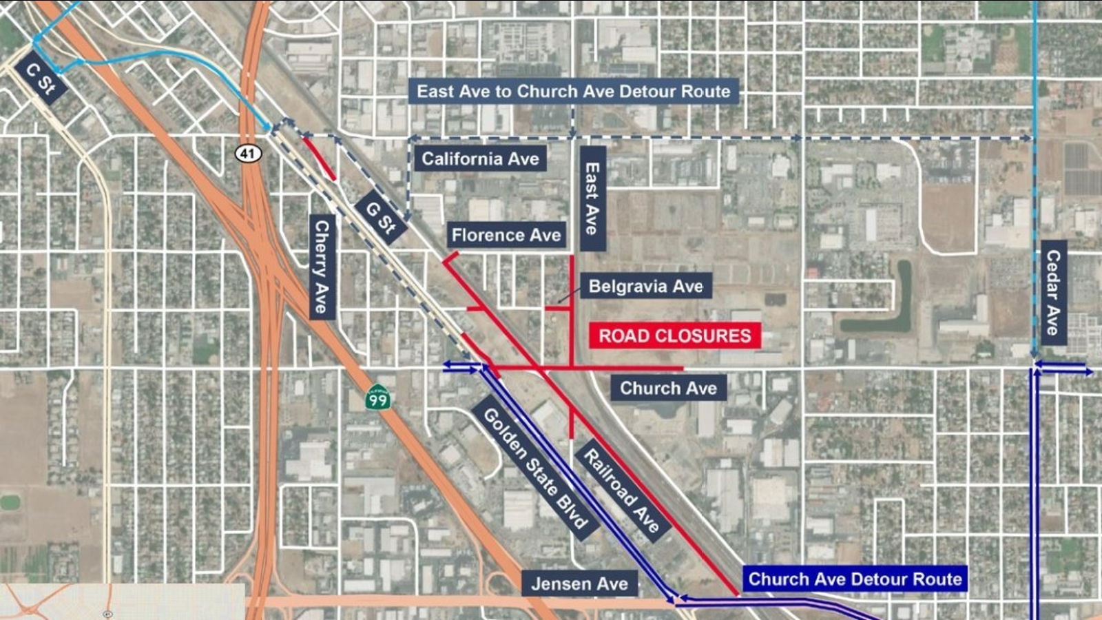High Speed Rail construction to close southeast Fresno roads for more ...