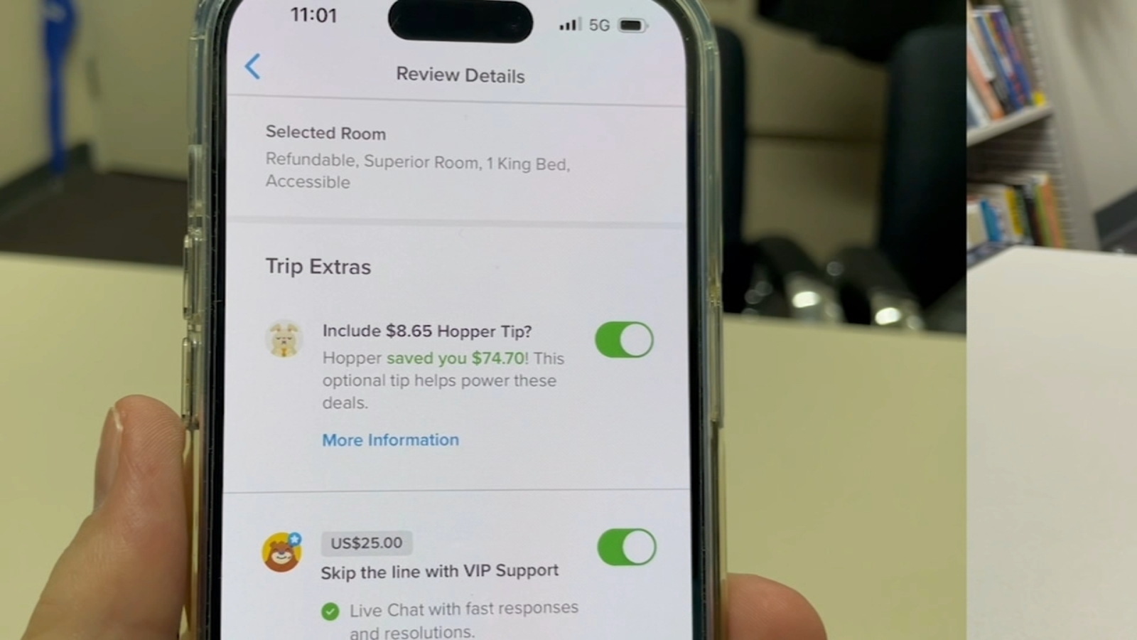 Travel app Hopper automatically adds tip to checkout, but where does ...