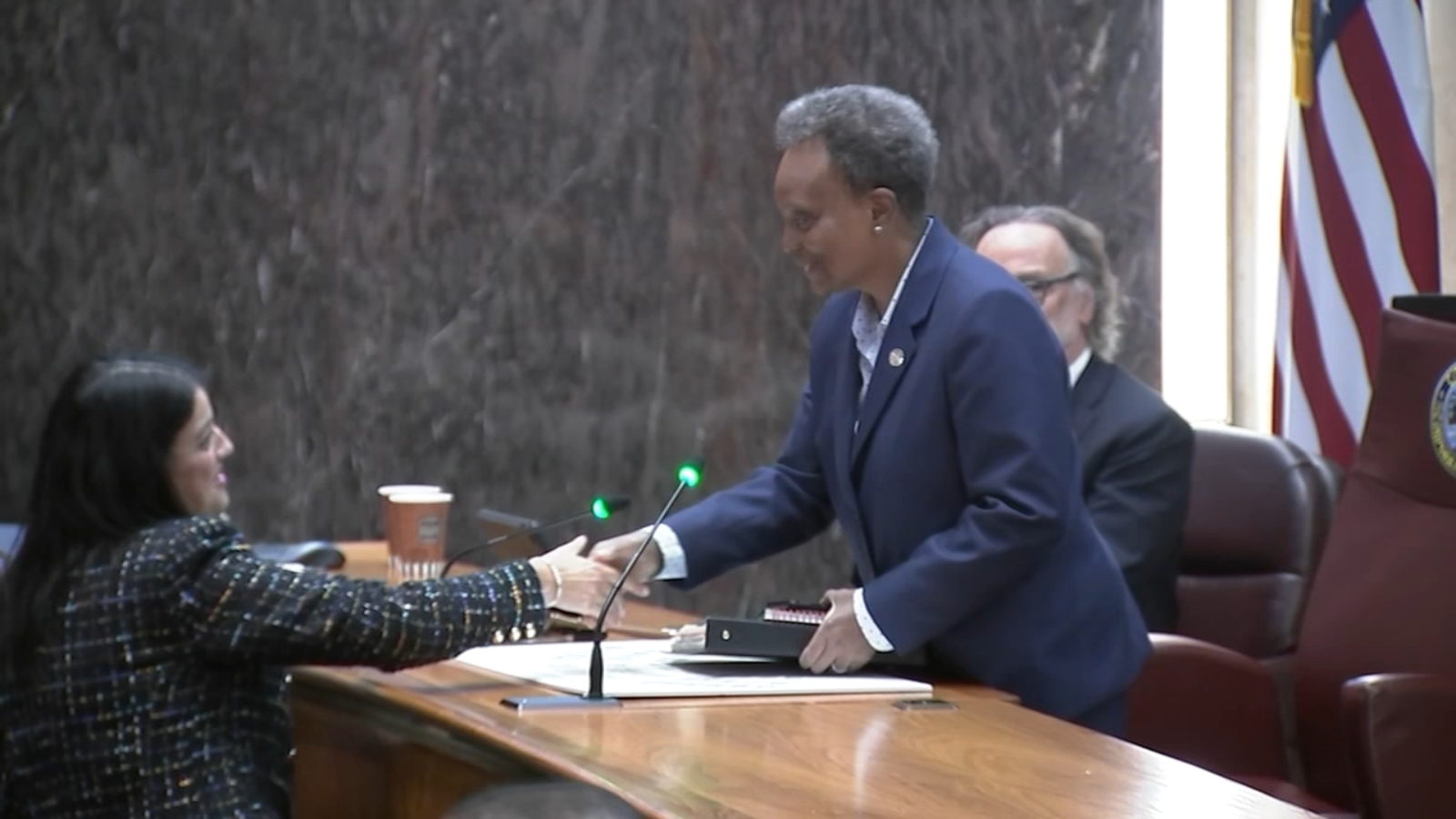 Chicago City Council Mayor Lori Mayor Lori Lightfoot Presides Over Her