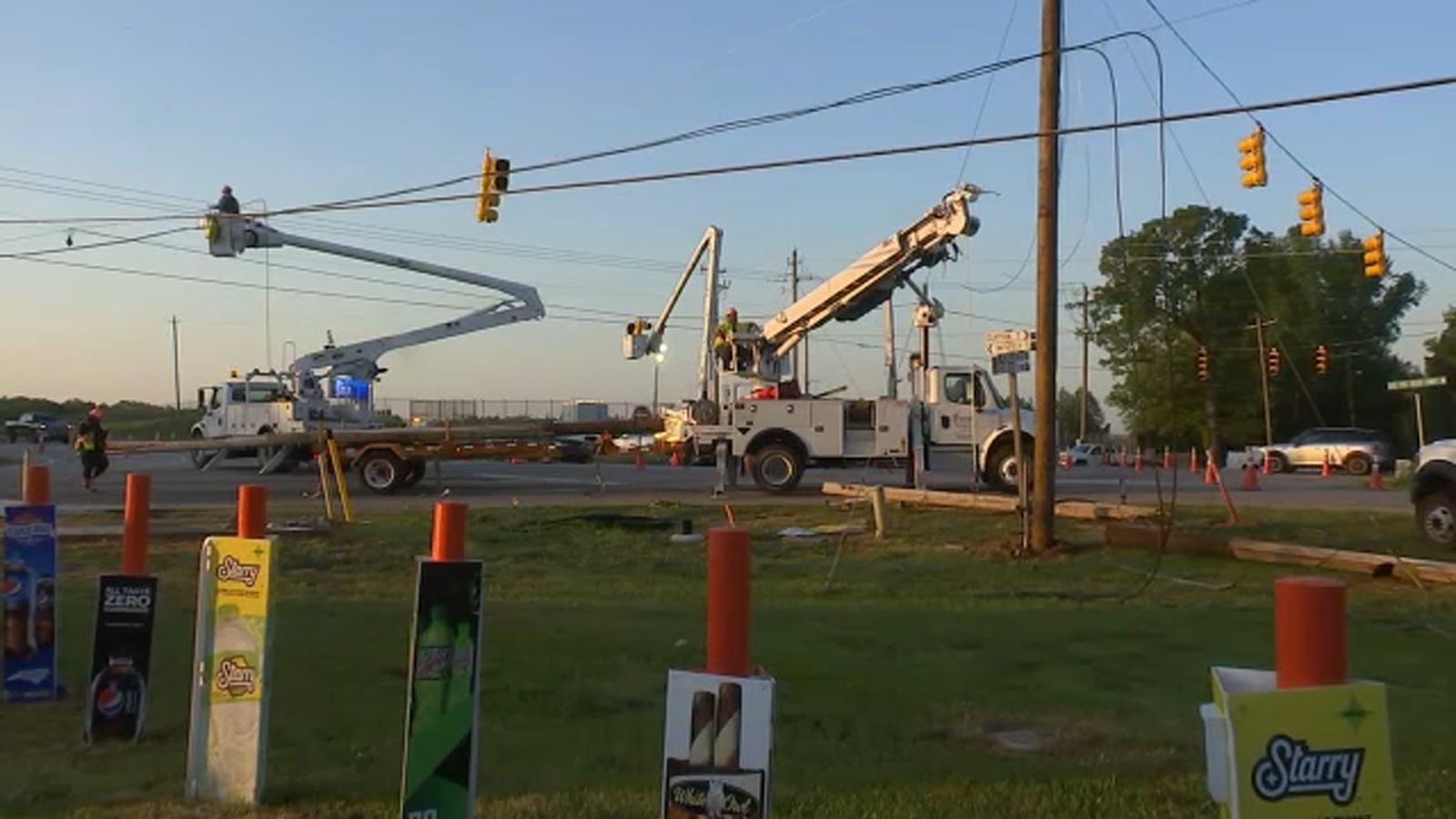 Busy intersection in Smithfield reopens after dump truck tears down ...
