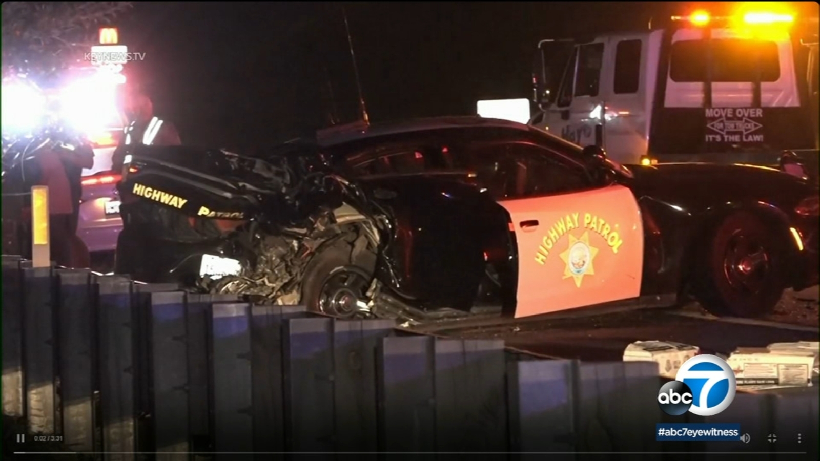 2 CHP officers hospitalized after SUV slams into patrol car on 215 ...