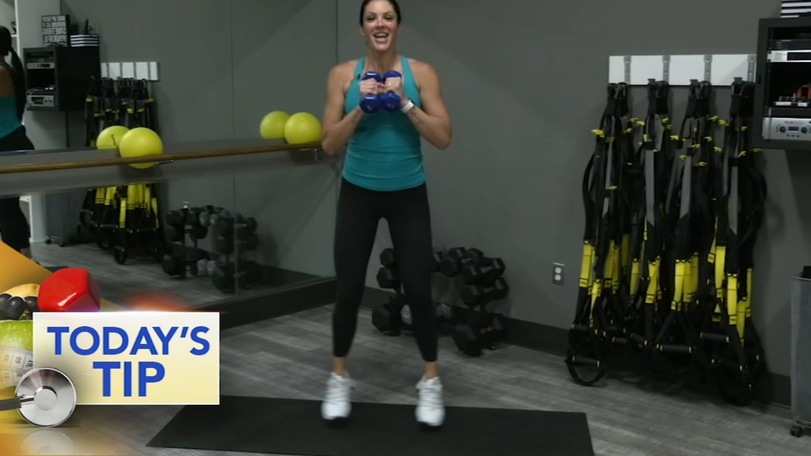 Squat jack with dumbbell punch - Today's Tip - 6abc Philadelphia