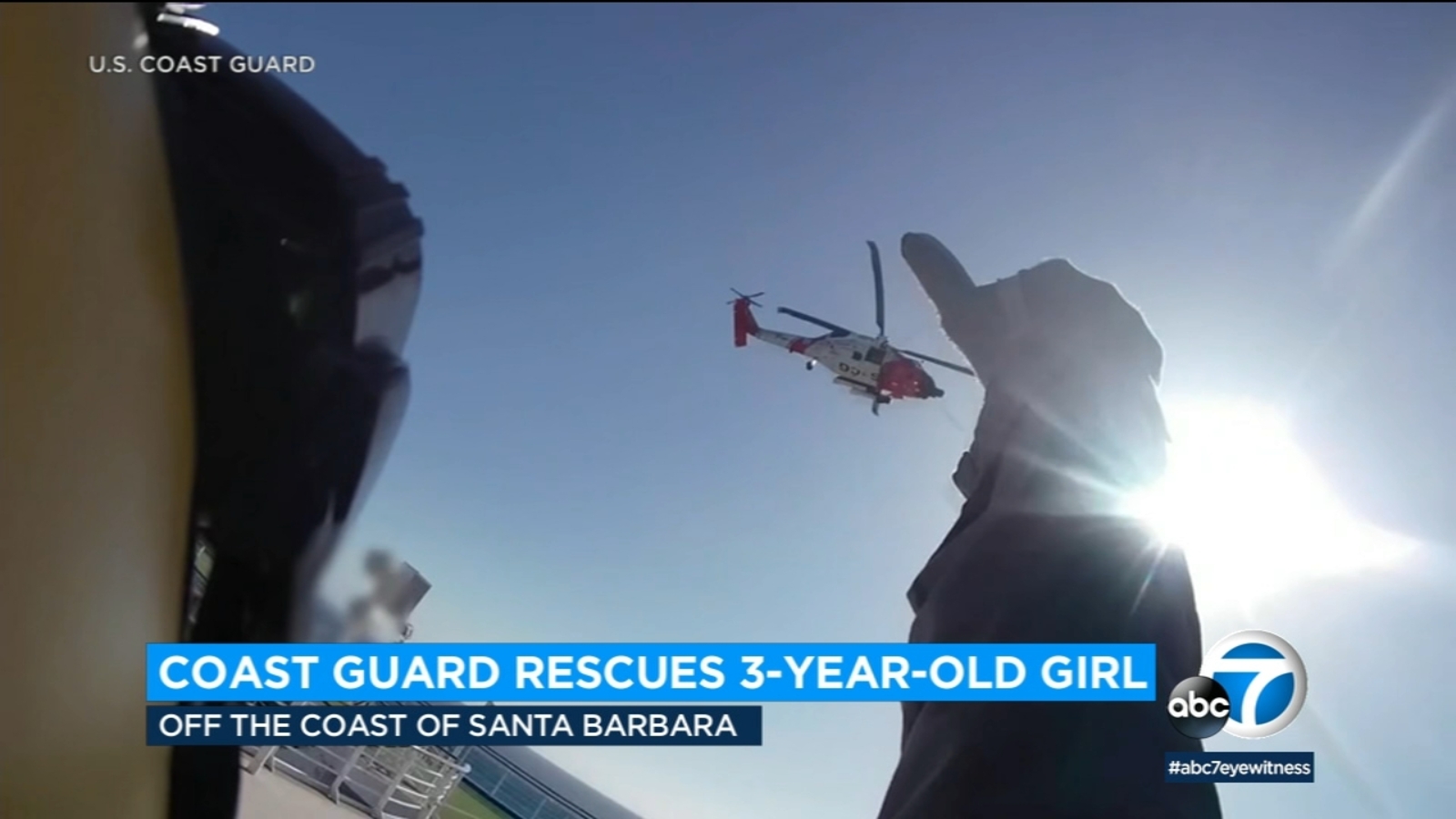 Dramatic video shows Coast Guard airlift 3-year-old with 'seizure-like ...
