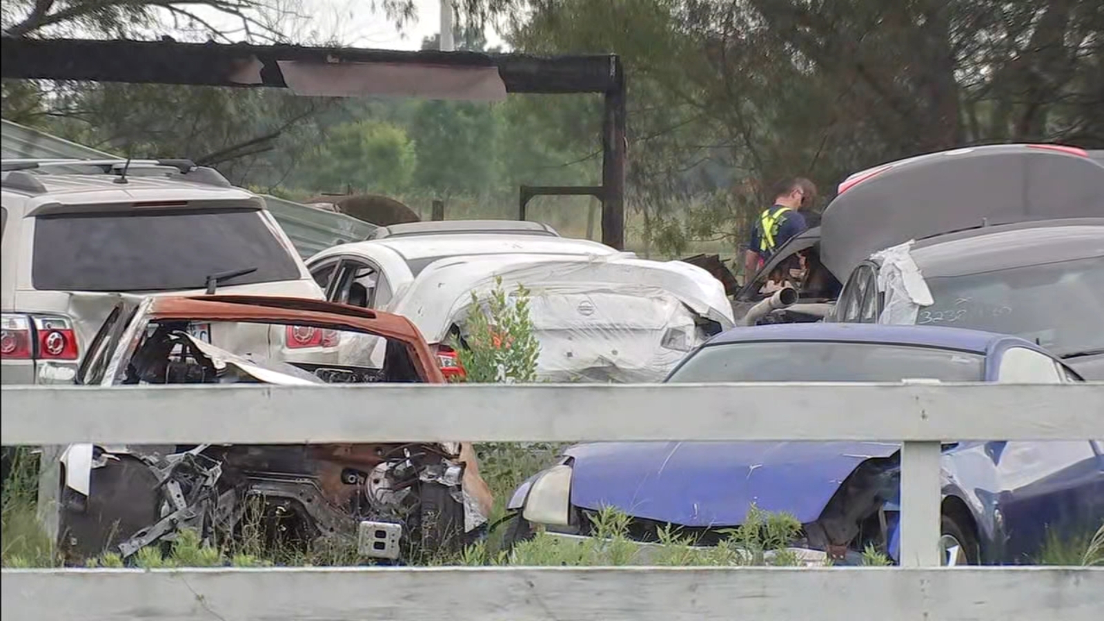 East Harris Co. car blaze: At least 14 vehicles catch fire near ...