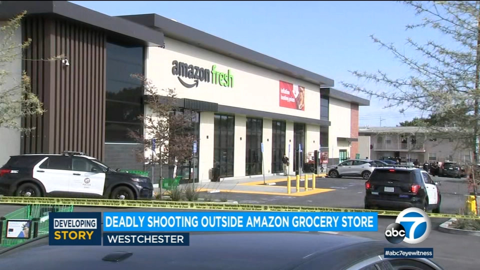 1 person in custody after fatal shooting outside Amazon Fresh grocery ...