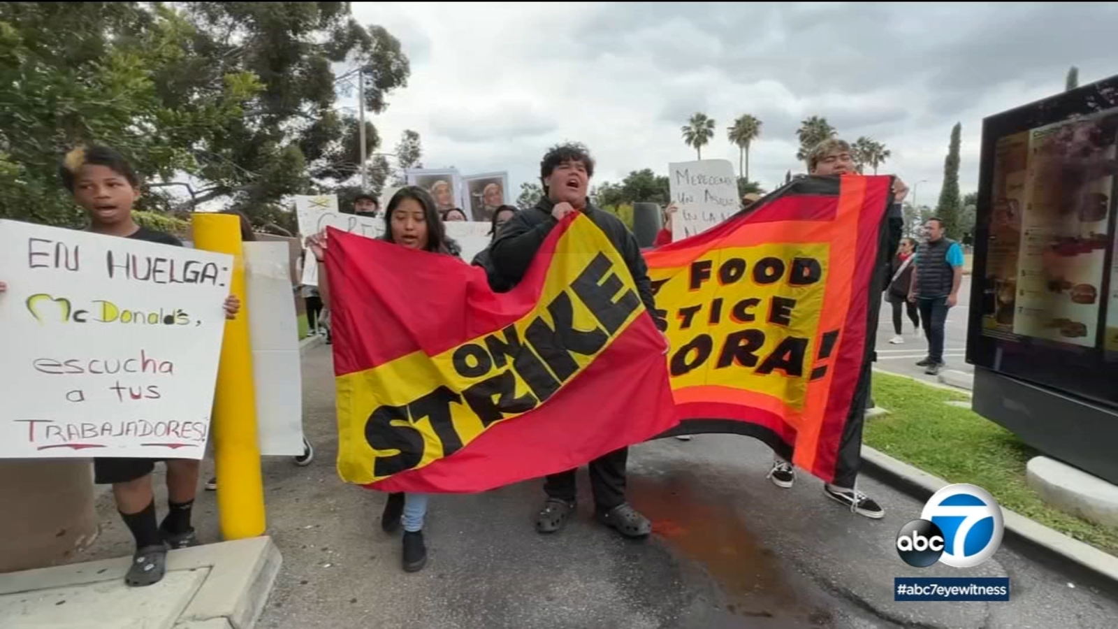 East LA McDonald's workers hold strike, file Cal/OSHA complaint after ...