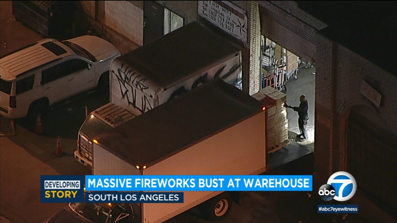 LAPD fireworks bust: Police seize massive cache of illegal fireworks from South LA warehouse ...