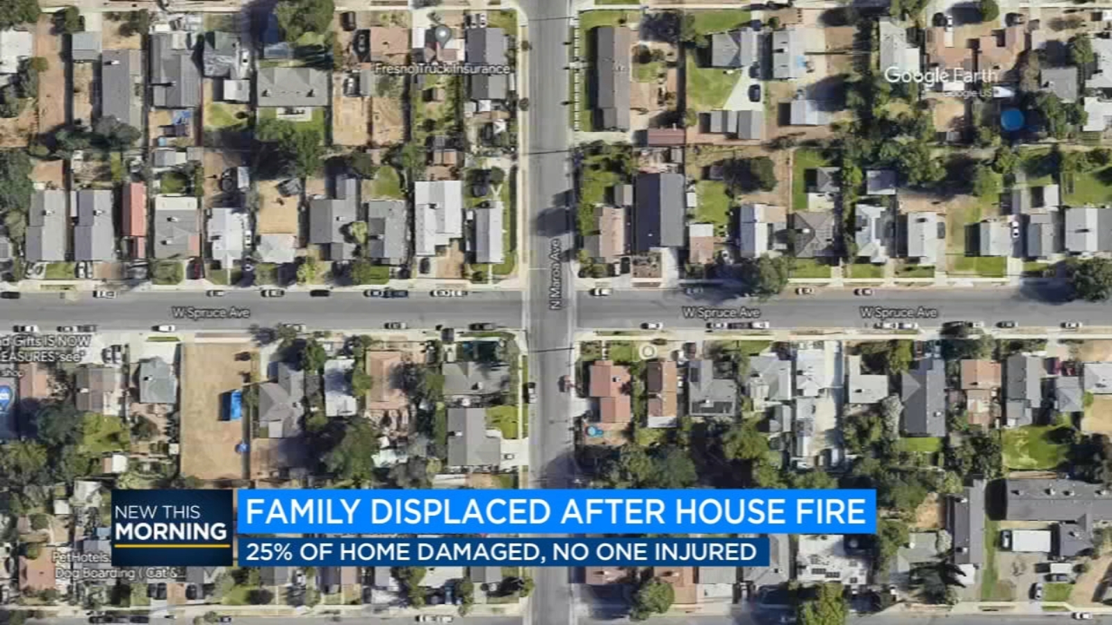 Family displaced following house fire in Northwest Fresno, no one injured - ABC30 Fresno