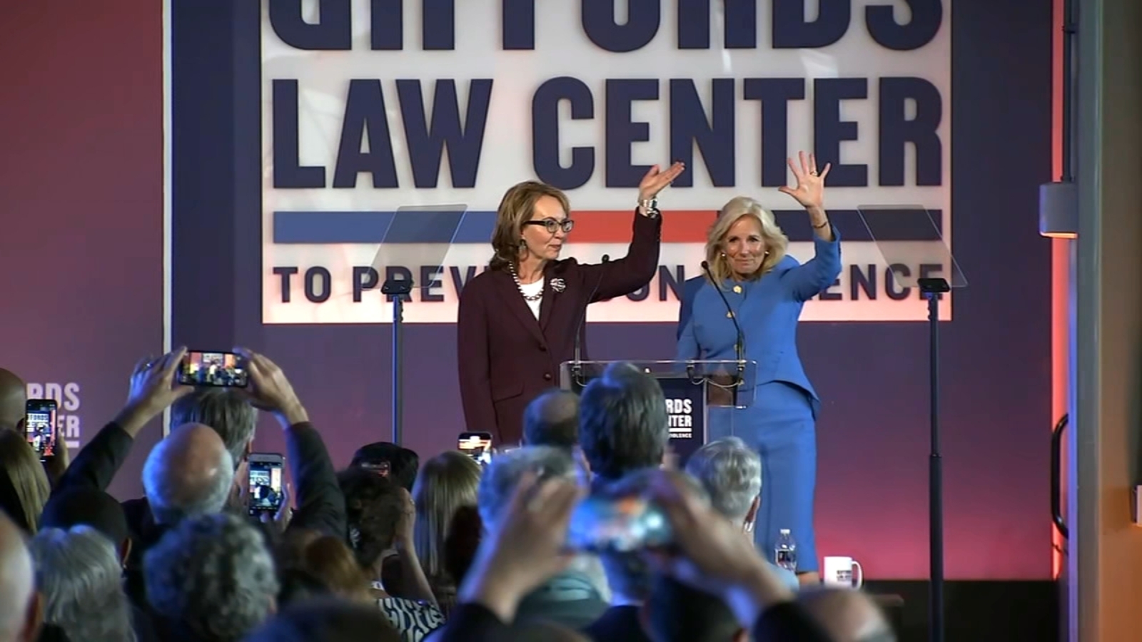 First Lady Jill Biden promotes gun control legislation at Giffords Law ...
