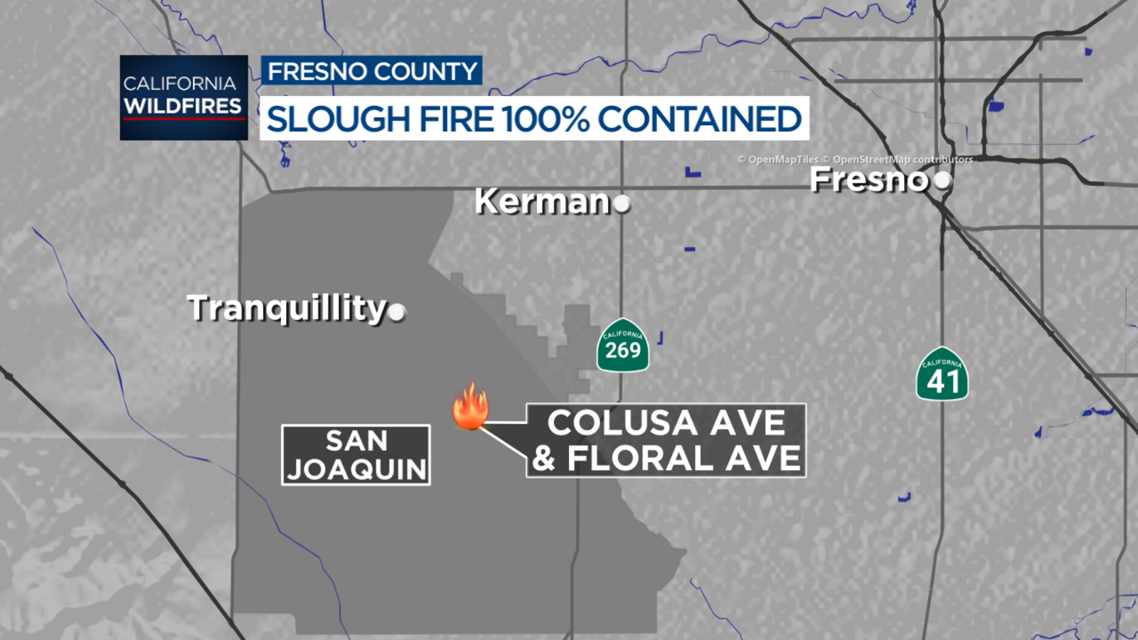 Firefighters stop wildfire from spreading in Fresno County - ABC30 Fresno