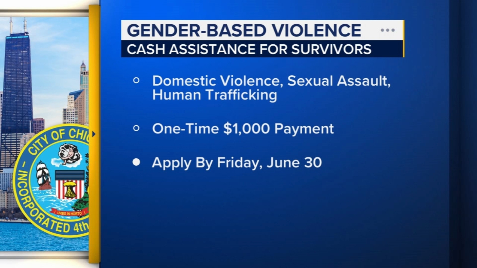 Chicago announces $5M fund to support for survivors of human ...
