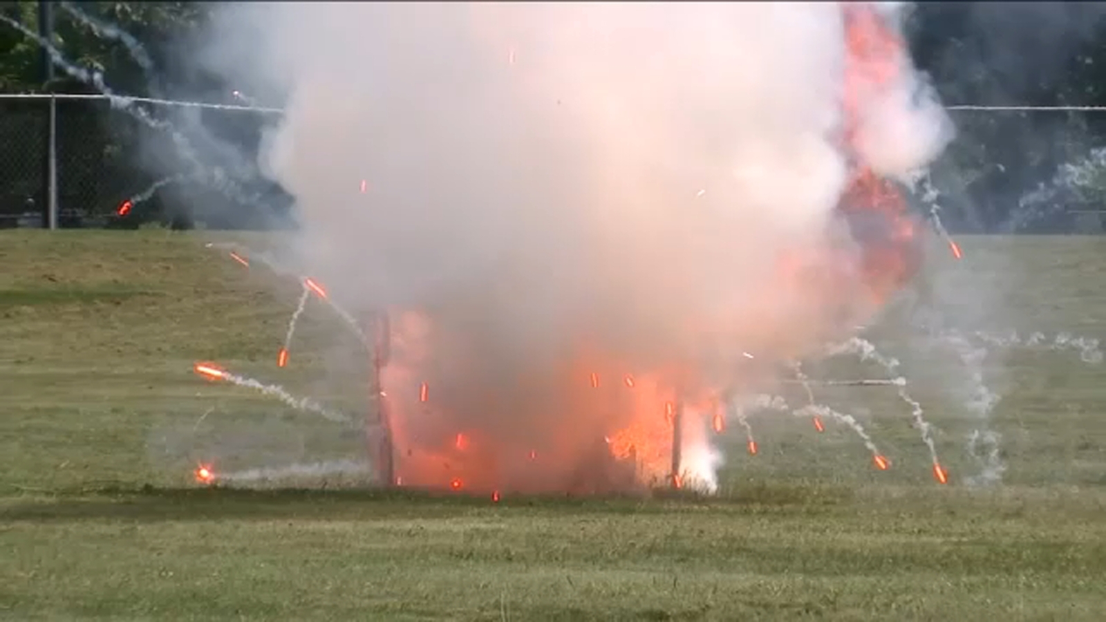 Officials on Long Island demonstrate danger of illegal fireworks ahead ...