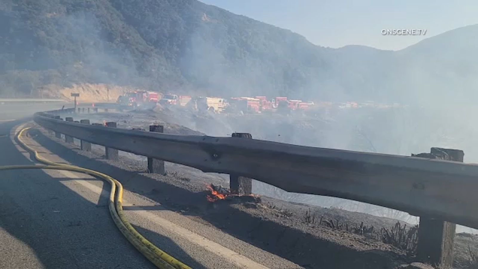 Brush fire closes section of State Route 330 in San Bernardino - ABC7 ...