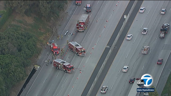 Some EB lanes of 60 Freeway in Chino reopen after chemical spill - ABC7 ...