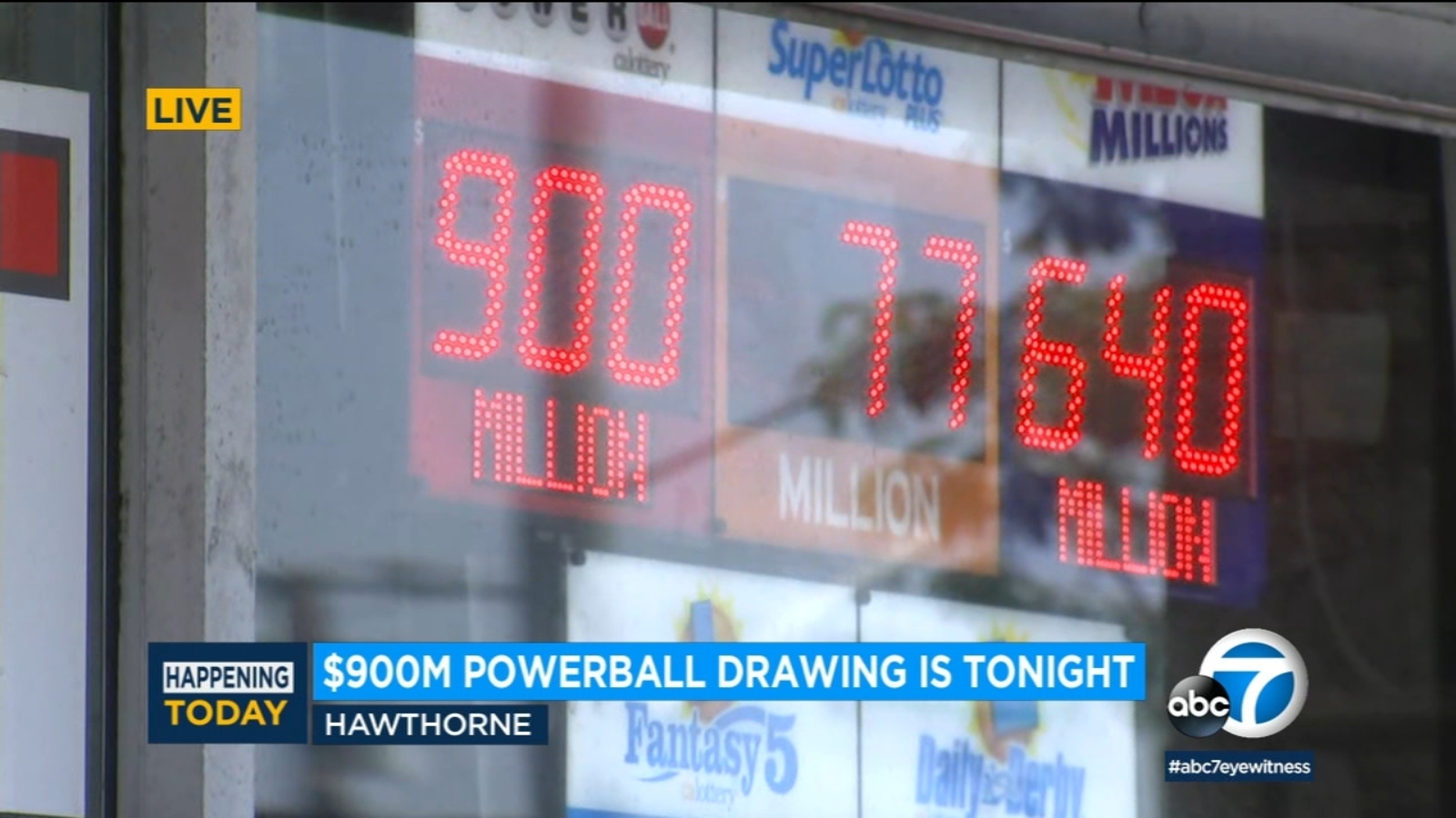 Lottomania hits Los Angeles as Powerball reaches $900M for Monday's ...