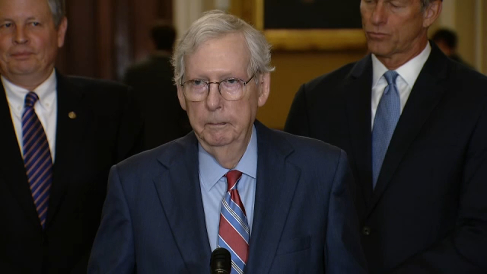 Senate Minority Leader Mitch McConnell says he's 'fine' after freezing ...