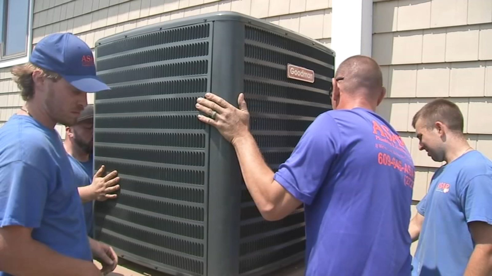 HVAC crews working overtime in scorching heat at the Jersey shore ...
