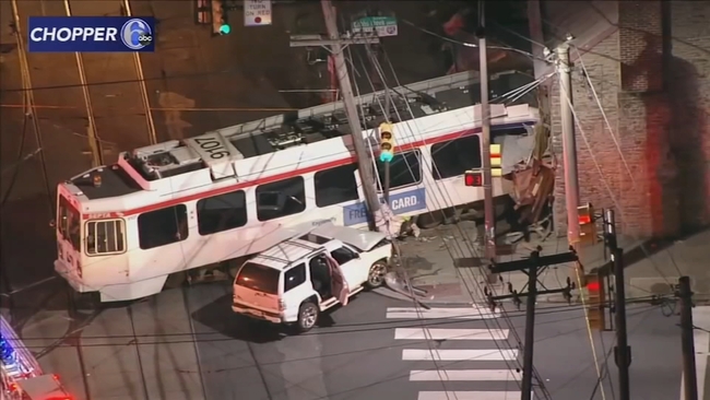 Runaway SEPTA trolley slams into historic building in Southwest ...