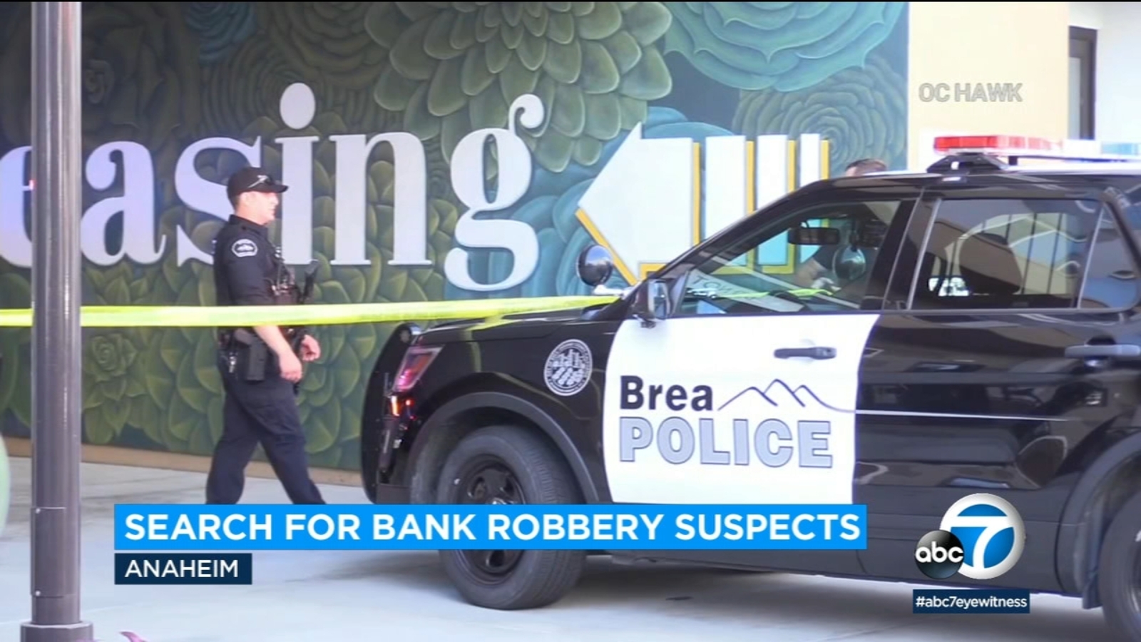 Brea bank robbery suspects sought after police chase ends in Anaheim ...