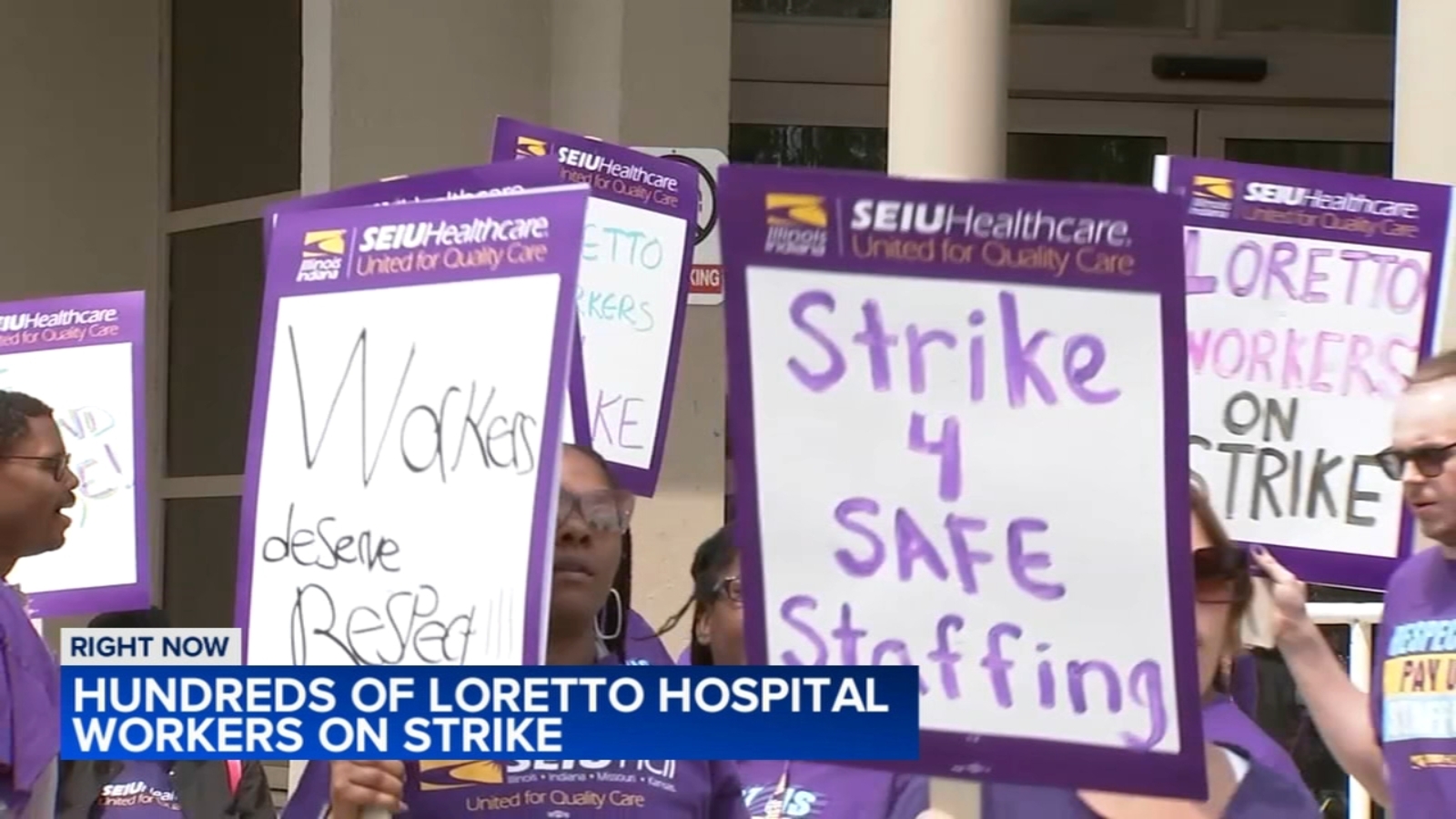 Loretto Hospital strike: Healthcare workers go on strike on Chicago's West Side Monday - ABC7 ...
