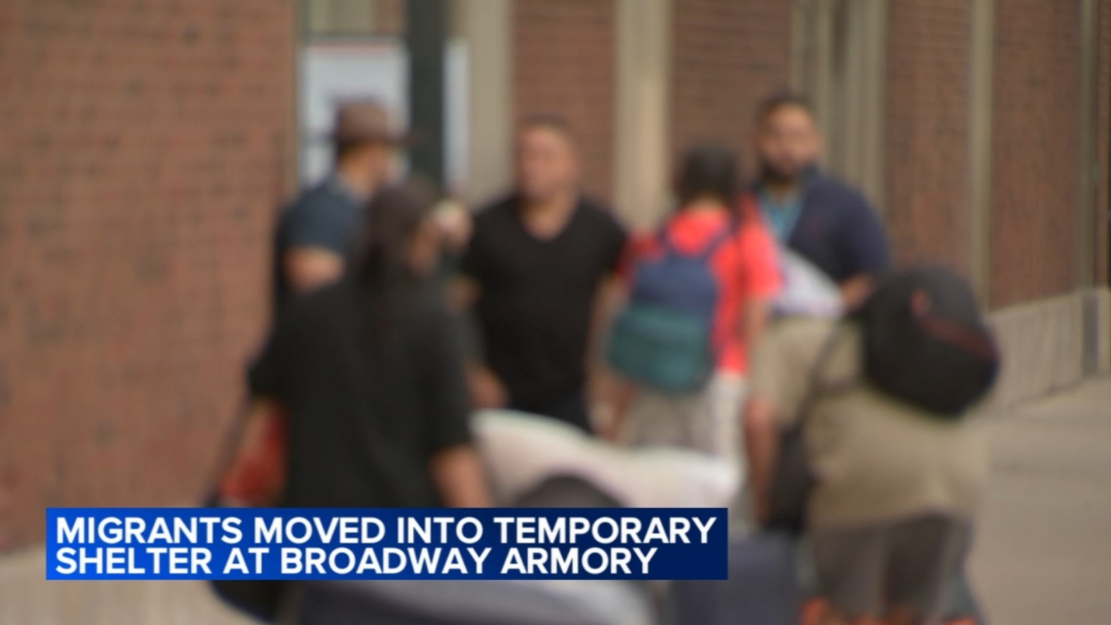 Chicago migrants arrive at Broadway Armory near Broadway and Thorndale ...
