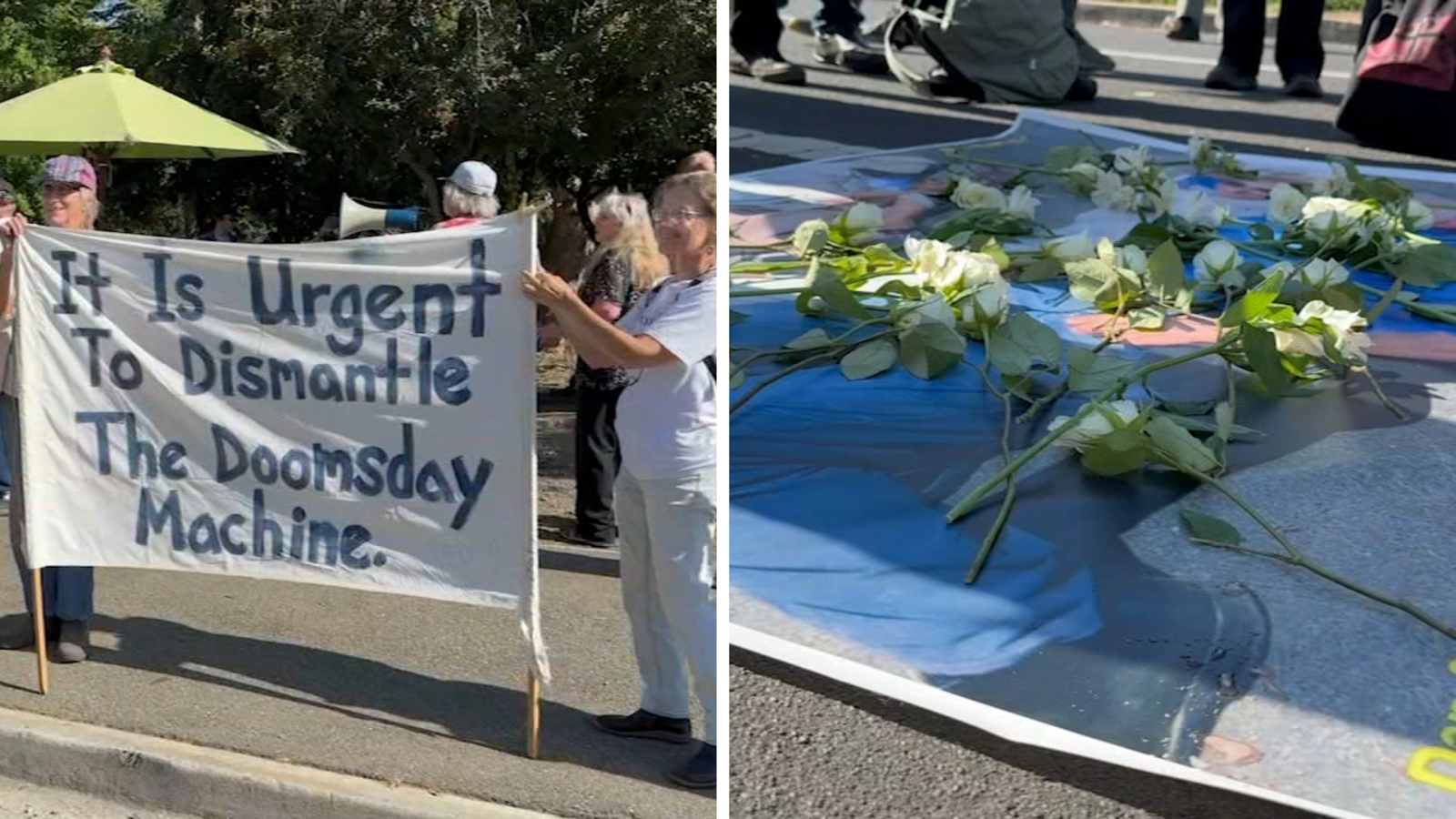 Activists Outside Of Lawrence Livermore National Laboratory Remember Those Who Died In Hiroshima