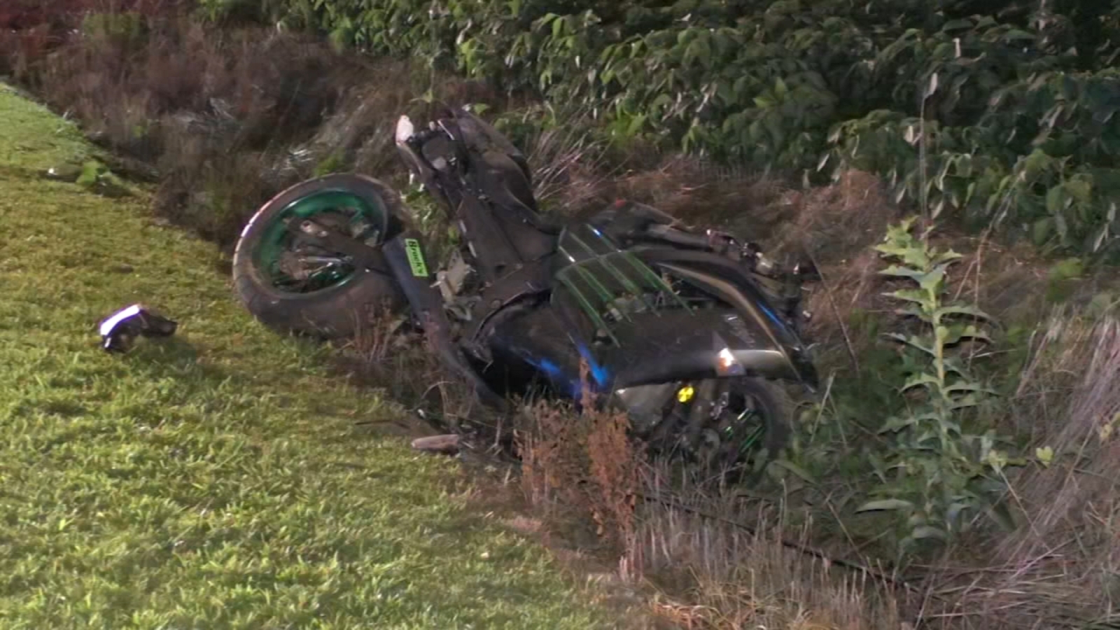 Motorcyclist crashes into soybean field during high-speed chase in ...