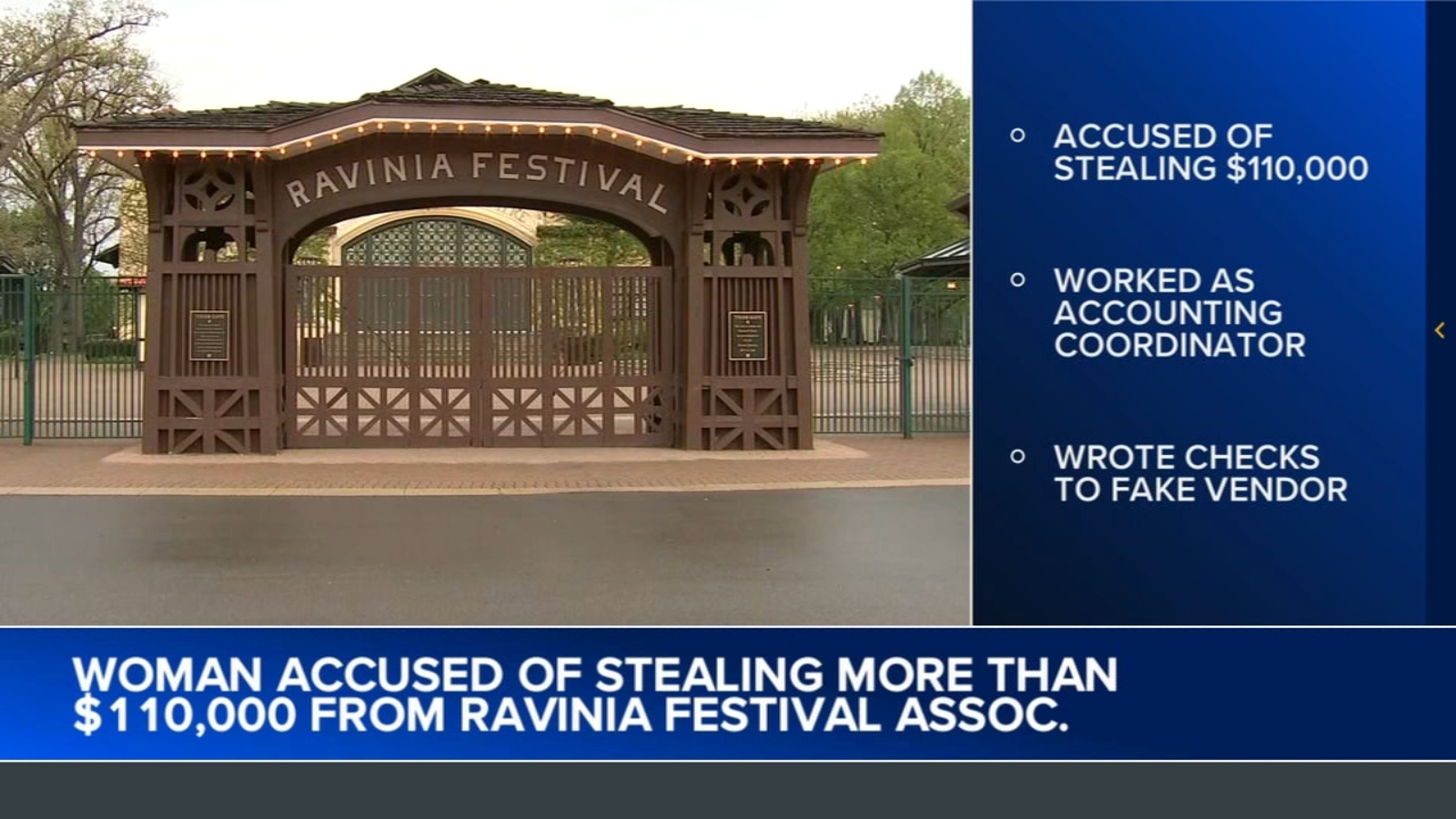 Glenview woman accused of stealing over $100K from Ravinia Festival by ...